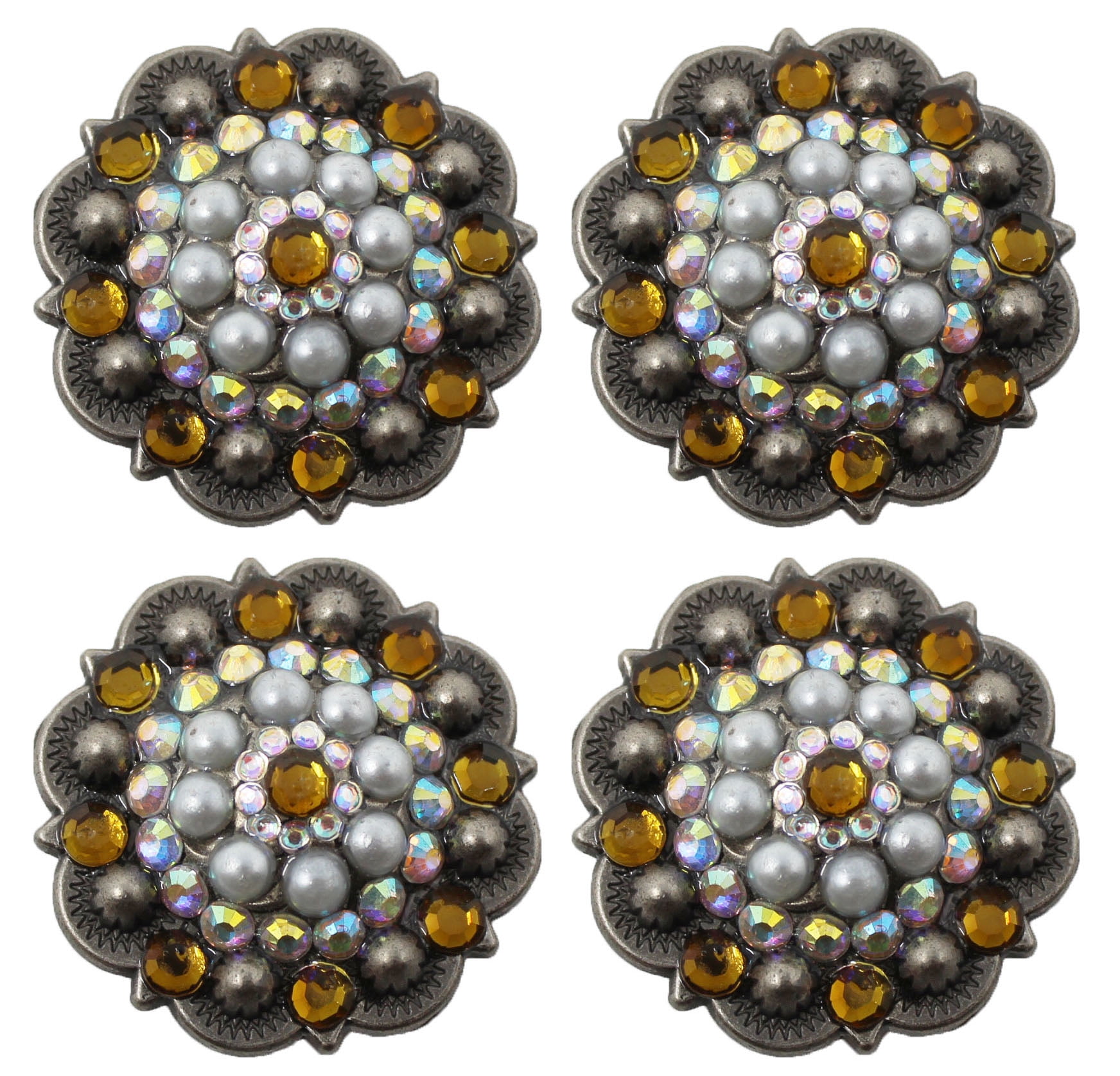 4 Conchos Rhinestone Horse Saddle Western Bridle Berry Co178 - Walmart.com