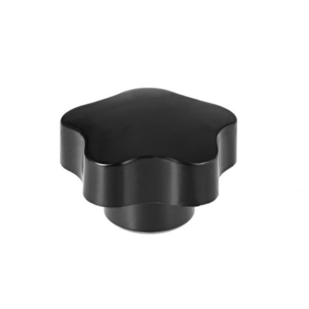 Star Knob M10 Dia. Grip Handle Brass Insert Female Thread Black ...