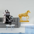 2 Pieces Camera Statue Horse Figurine Decorative Prop Resin Material ...