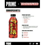 Prime Hydration Drink, IShowSpeed Special Edition 16.9oz 12-pack of ...