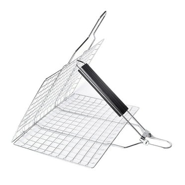 GrillPro Deluxe 9.5 In. W. x 12 In. L. Steel Broiler Grill Basket 24876 ...