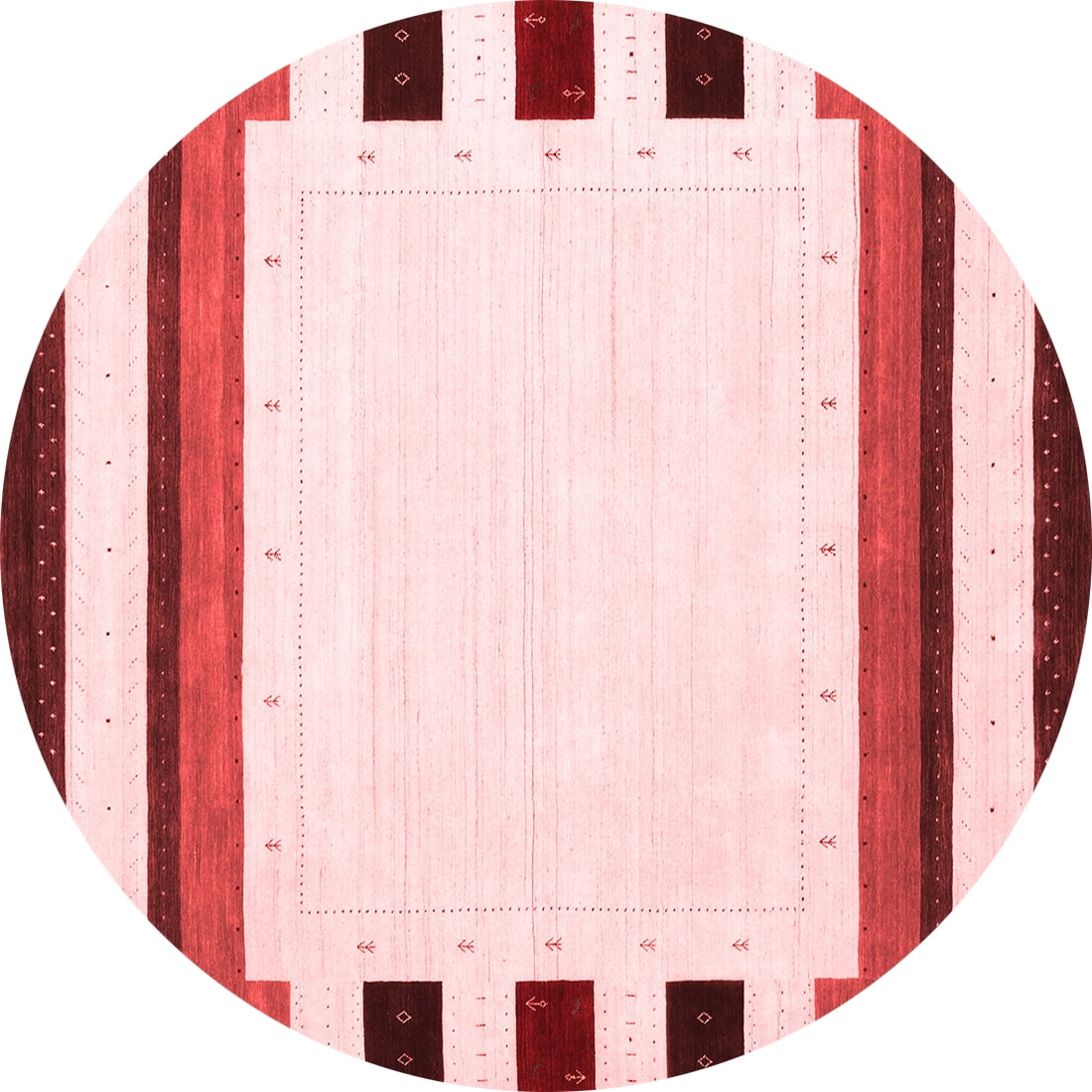 Ahgly Company Indoor Round Solid Red Modern Area Rugs, 8' Round ...