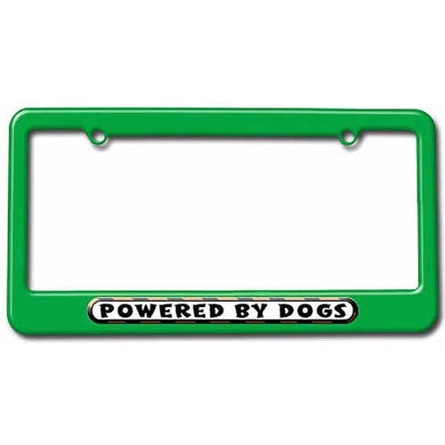 Powered By Dogs License Plate Tag Frame, Multiple Colors - Walmart.com
