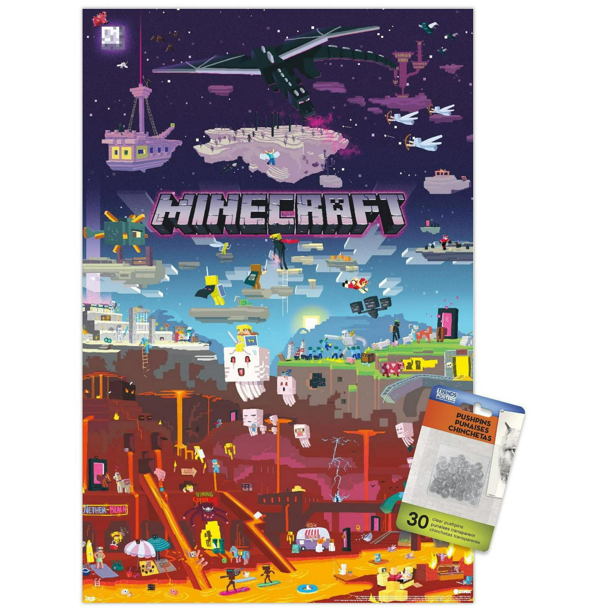 Click here for Minecraft - World Beyond 22.375 X 34 Wall Poster W... prices