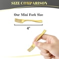 100CT Mini Gold Forks 4 Inch Small Plastic Gold Dessert Forks ...
