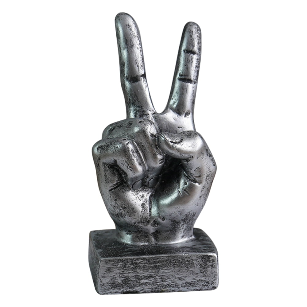 Finger Gesture Statues,Hand Sculpture Decor,Finger Statue Resin Desk ...