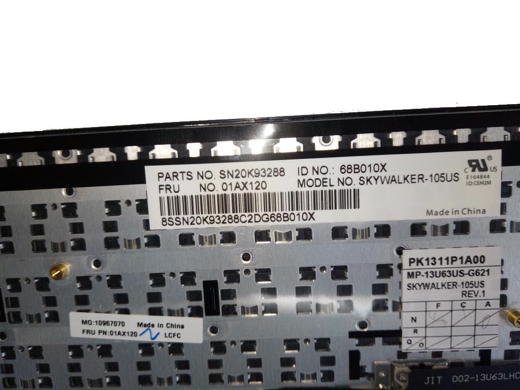 New Genuine Lenovo ThinkPad E570 E575 US Keyboard 01AX200 - Walmart.com
