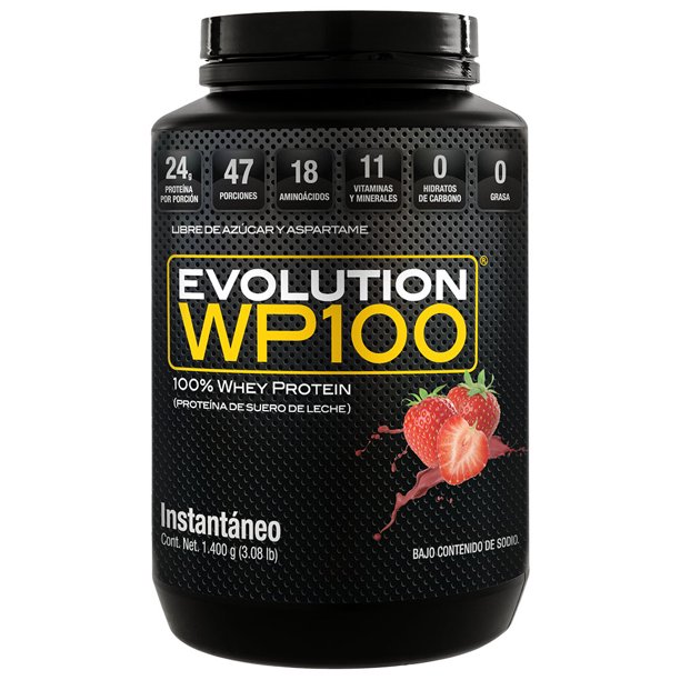 Suplemento alimenticio Proteina suero de leche WP100 sabor Fresa ...