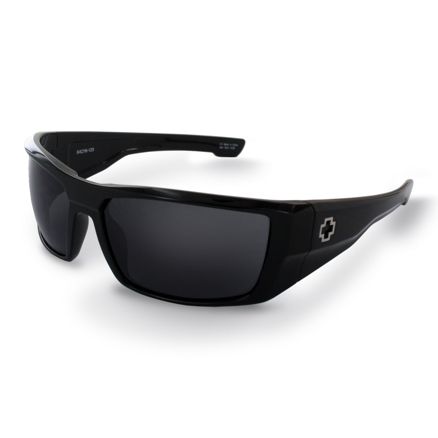 Spy Optic Dirk Wrap Sunglasses Black Frame/Grey Lens - Walmart.com