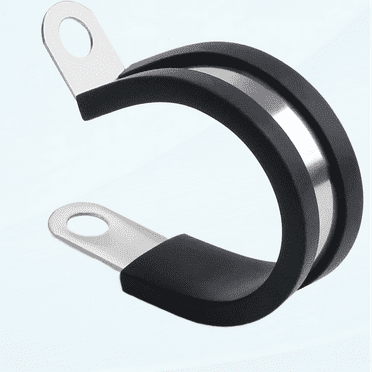 Uxcell 24pcs Stainless Steel Cable Clamps 5/8 Inch Rubber Cushioned ...