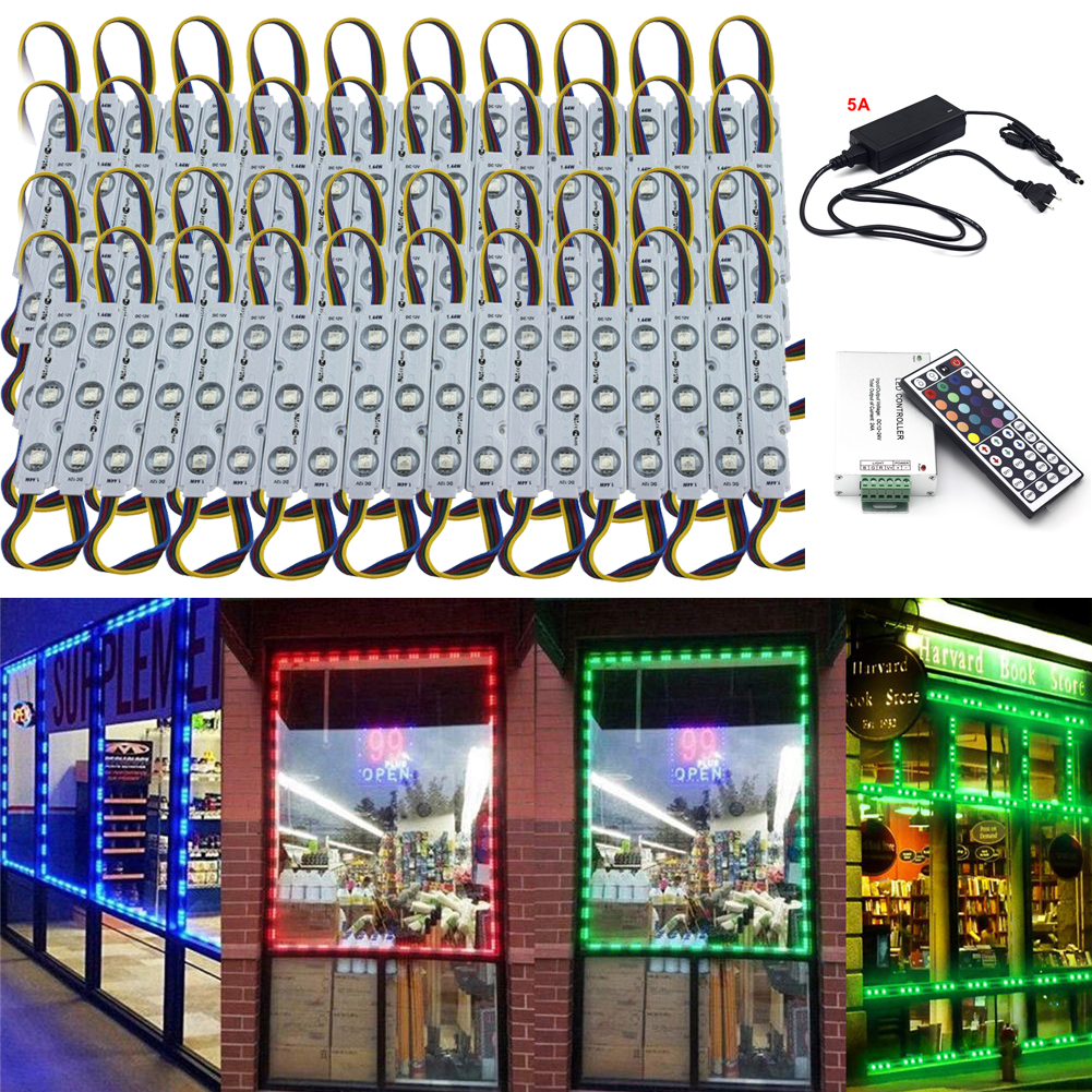 LED Module Lights, Super Bright 3 LED Module RGB 5050 SMD Waterproof ...