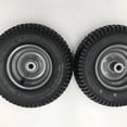 SET of 2 - Dark Gray 13x5.00-6 Turf Tread Tires for Lawn Mower Wheel ...