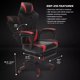 RESPAWN RSP-210-RD by OFM 210 Racing Style Gaming Chair, Red - Walmart.com
