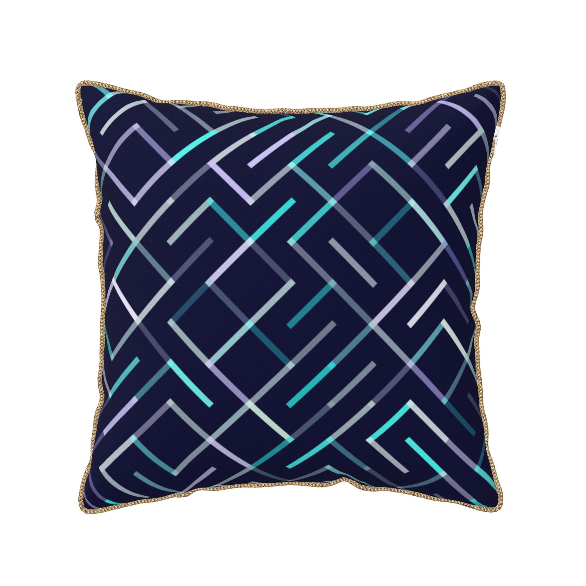 ZNDUO Maze Stripes Lines Throw Pillows, Throw Pillows for Couch-Indoor ...