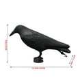 Fake Crow Feathered Black Crows – 14.9" Realistic Artificial Crow for ...