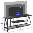 Behost TV Stand for TV up to 65 inches,TV Console Table with Led Lights ...
