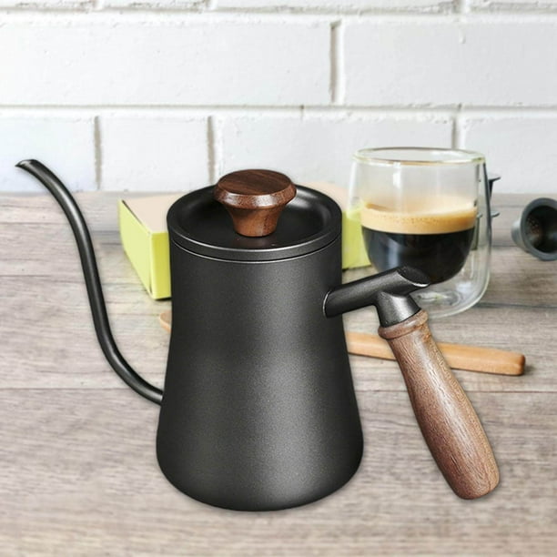Maoww 550ml Drip Kettle Wooden Handle Pour Over Coffee Pot Tea Kettle ...