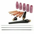 17Pcs Tig Gas Lens Collet Body Consumables Kit Fit Wp 17 18 26 Tig ...