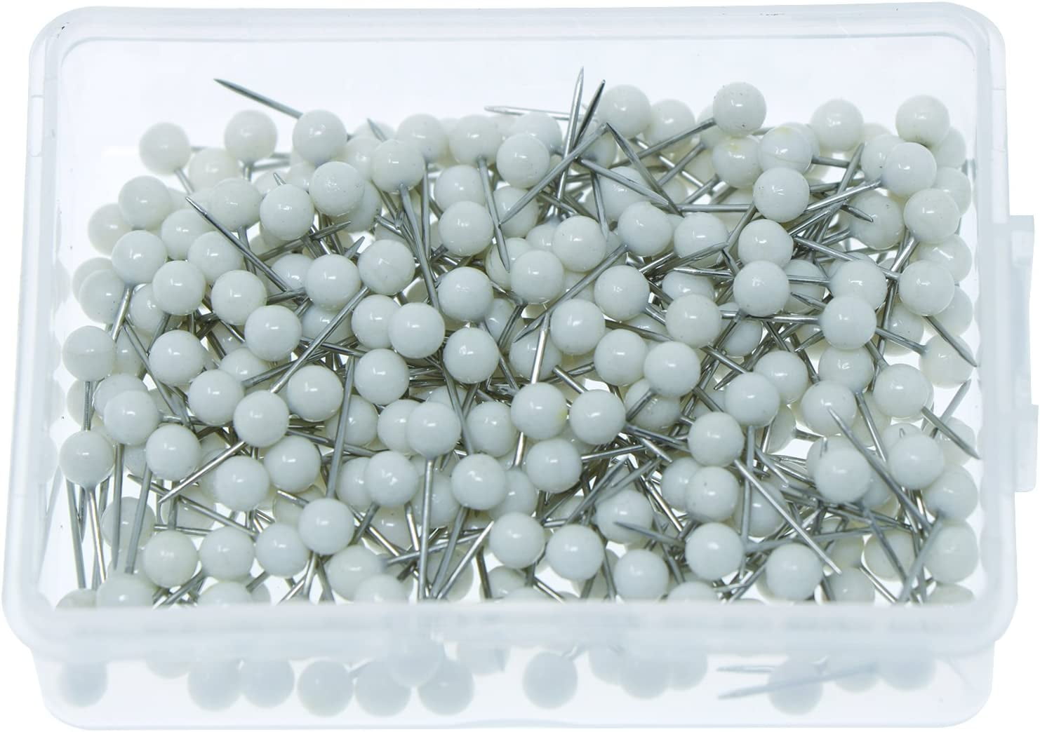 1/8 Inch Map Tacks Round Plastic Head Push pins with Stainless Point ...