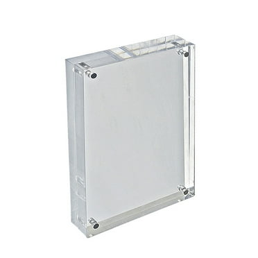 Azar Displays 104433 Clear Acrylic Magnetic Photo Frame Block 4" x 6 ...