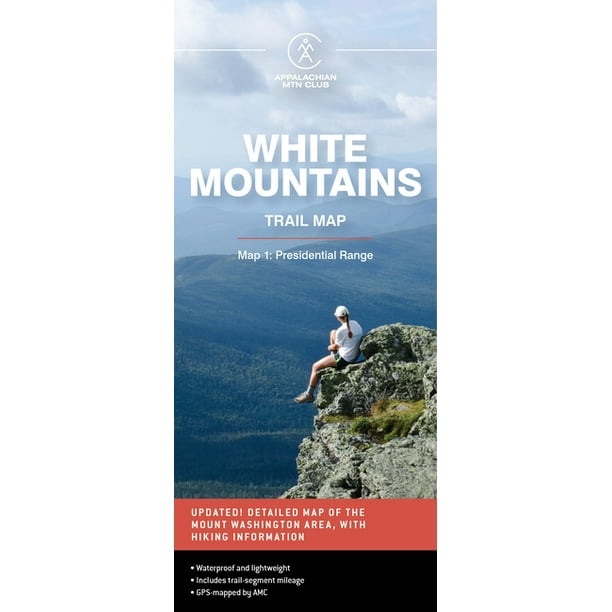 AMC White Mountains Trail Map 1: Presidential Range (Sheet map, folded ...