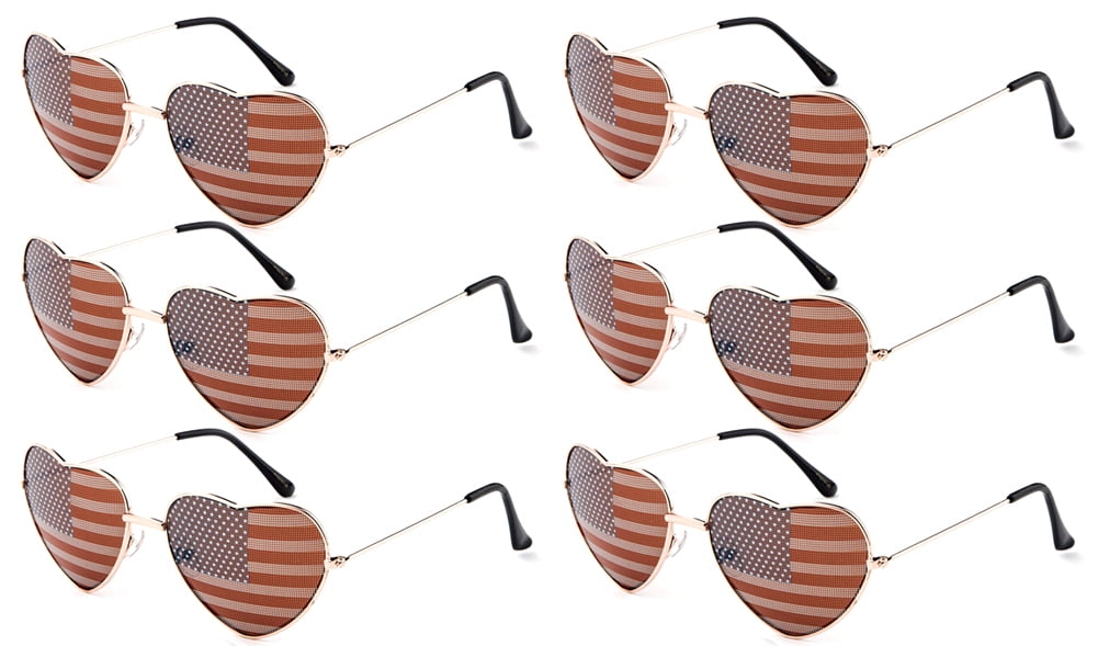 American Flag Team USA Patriotic Design Metal Shades Party Props ...