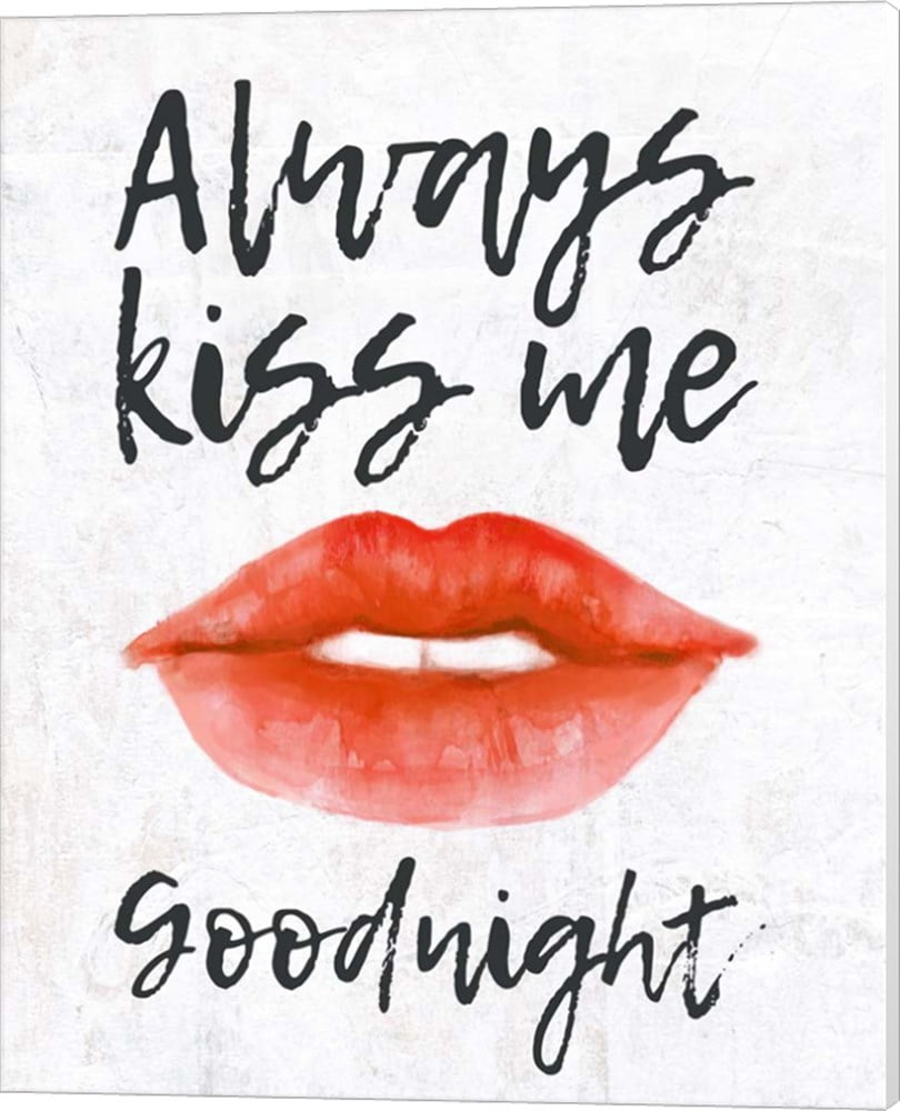 Lips - Kiss Me Goodnight by Color Me Happy, Canvas Wall Art, 16W x 20H ...
