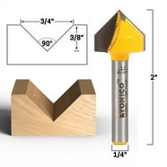 Yonico 1/2" Radius Round Over Edge Forming Router Bit - 1/4" Shank ...