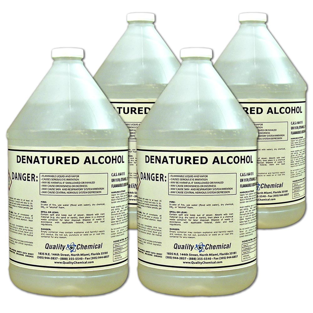 Denatured Alcohol (Ethanol) 200 proof - 4 gallon case - Walmart.com ...