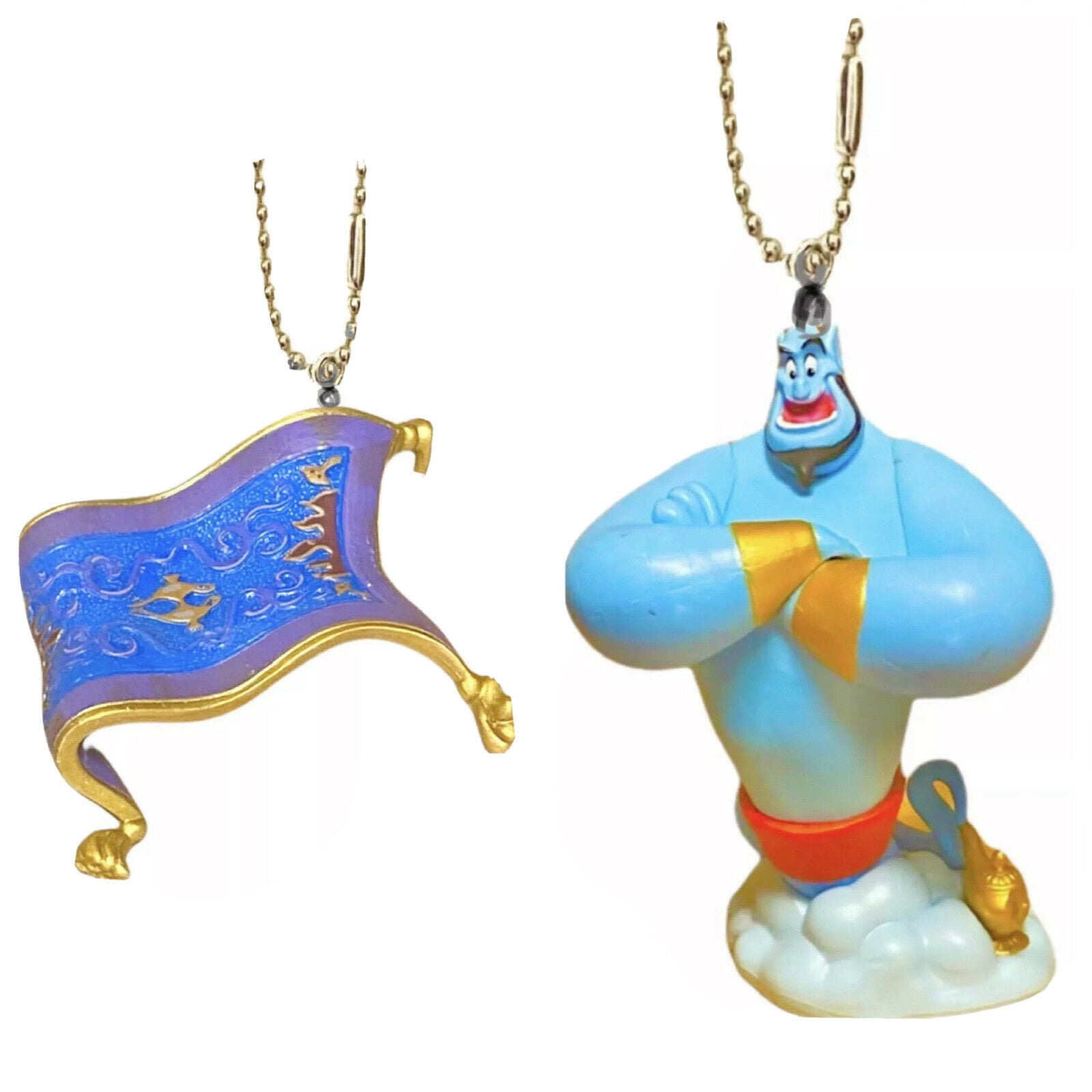 Genie & Magic Carpet Keychain Dangler Figure Charm Figurine Pvc ...