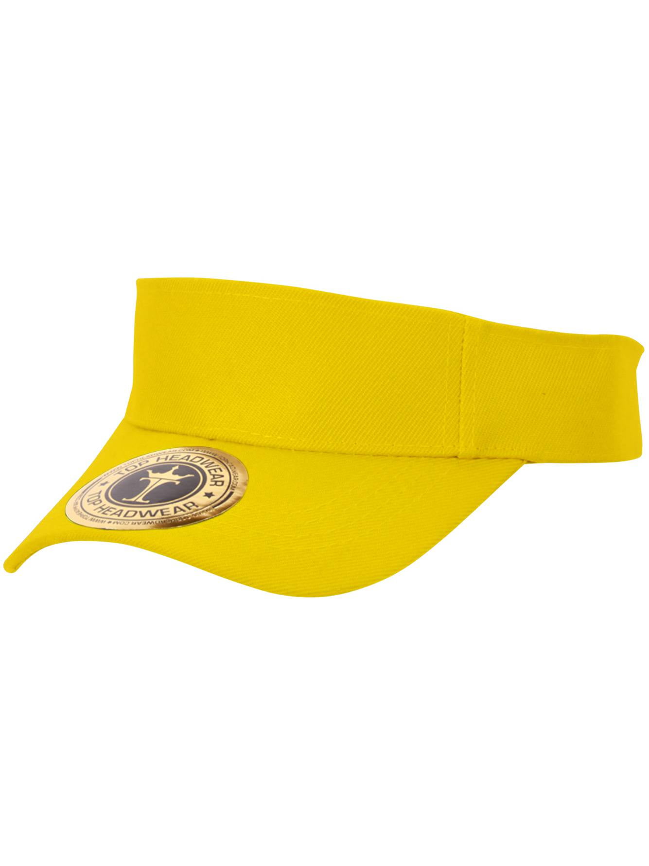 Solid Adjustable Blank Visor, Yellow - Walmart.com