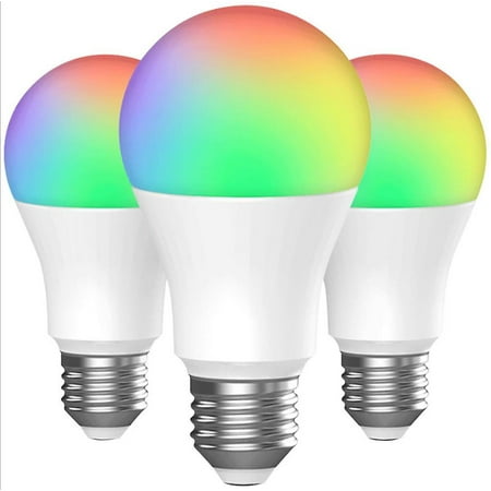 Full Color Led Light Bulbs (a Group Of 3), 15w Rgbw Dimmable Led Bulb ...