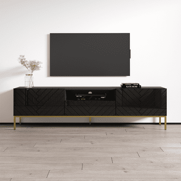 Nova 3K TV Stand for TVs up to 85", Mid-Century Modern Matte 73 ...