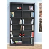 Home Square 2 Piece Traditional Double Wide Wood Bookcase Set in ...