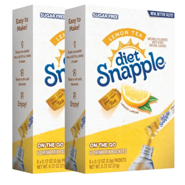 Snapple Peach Tea, On the Go Packs, Powdered Drink Mix Packets, 0.12 oz ...