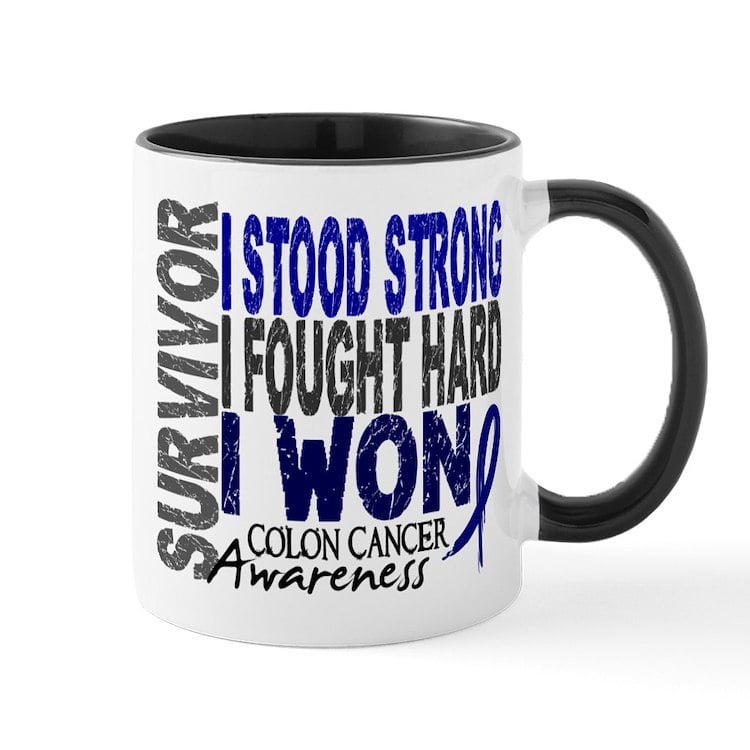 CafePress - Survivor 4 Colon Cancer Shirts And Gifts Large Mug - 11 oz ...