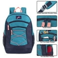 18 Inch Multicolor Multipocket Backpack with Bungee Cord Front for Kids ...
