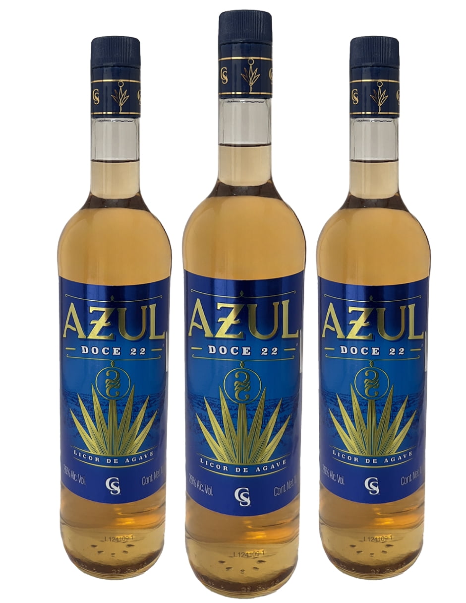 Tripack Licor De Agave Azul Doce 22 Oro 1000 Ml Azul Doce 22 Licor de ...