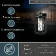 Milton Matte Black Motion Sensor Dusk to Dawn Outdoor Wall Light ...