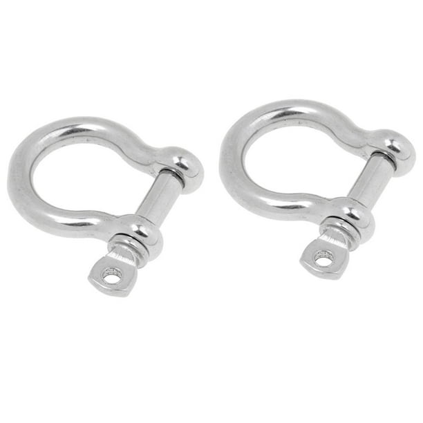 DYNWAVECA 2 Pieces Stainless Steel Shackles, Round Shackles, Anchor ...