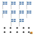 Pack of 10 Mini Quebec Table Flags - 15 x 10 cm - 10 Quebec Flags ...