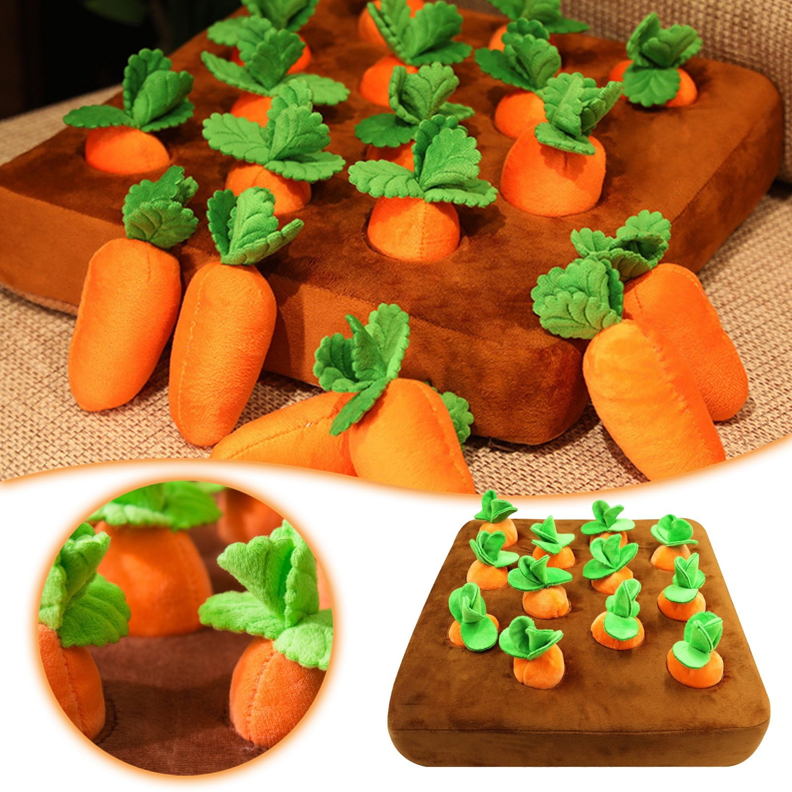 Click here for Wifklsiipg Interactive Dog Toys Squeaky Carrot Sni... prices