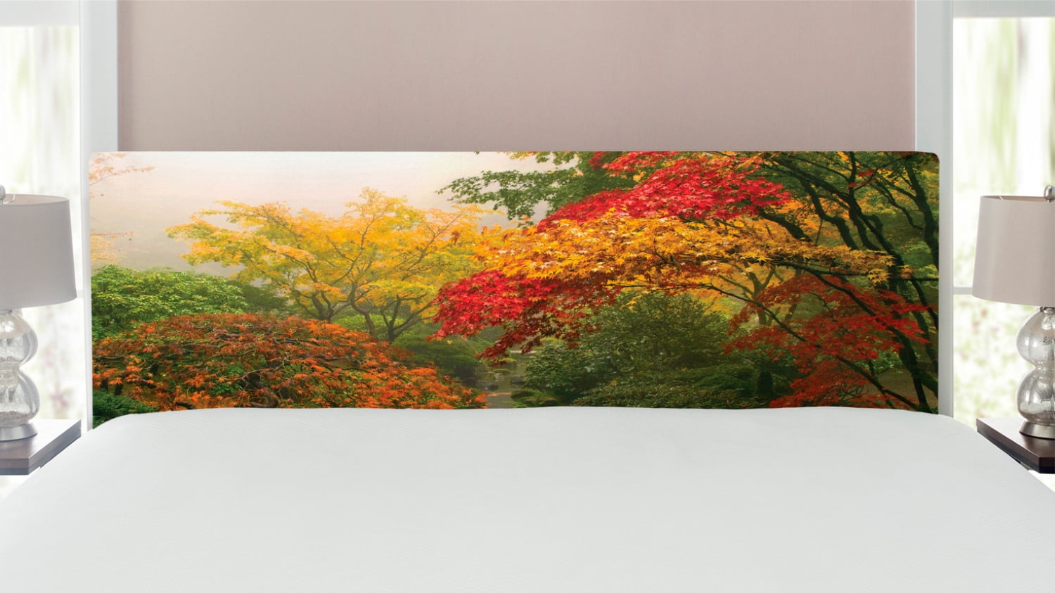 Garden Headboard, Maple Trees in the Fall at Portland Japanese Garden ...