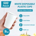 500 Pack 5 oz Disposable Plastic Cups, Small Plastic Drinking White ...