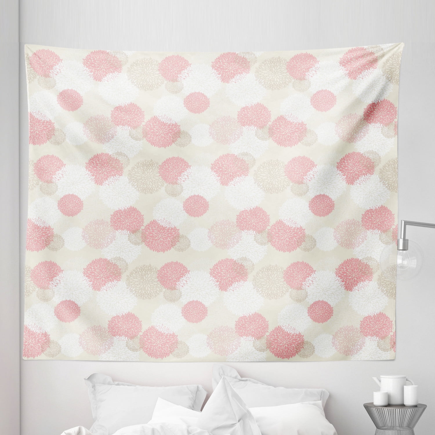 Pastel Tapestry, Soft Toned Spring Floral Motif with Peony Blossoms ...