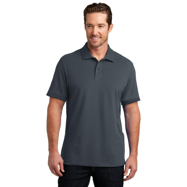 Polo de piqué elástico DM325 Distrito para hombre Gris Humo M | Bodega ...