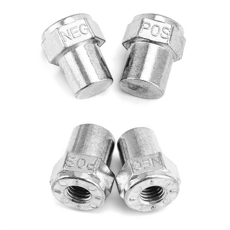 Car Positive Negative Battery Post Terminal 2 Pair Zinc Alloy Battery Adapter 3 8 Female Stud Adapter Walmart