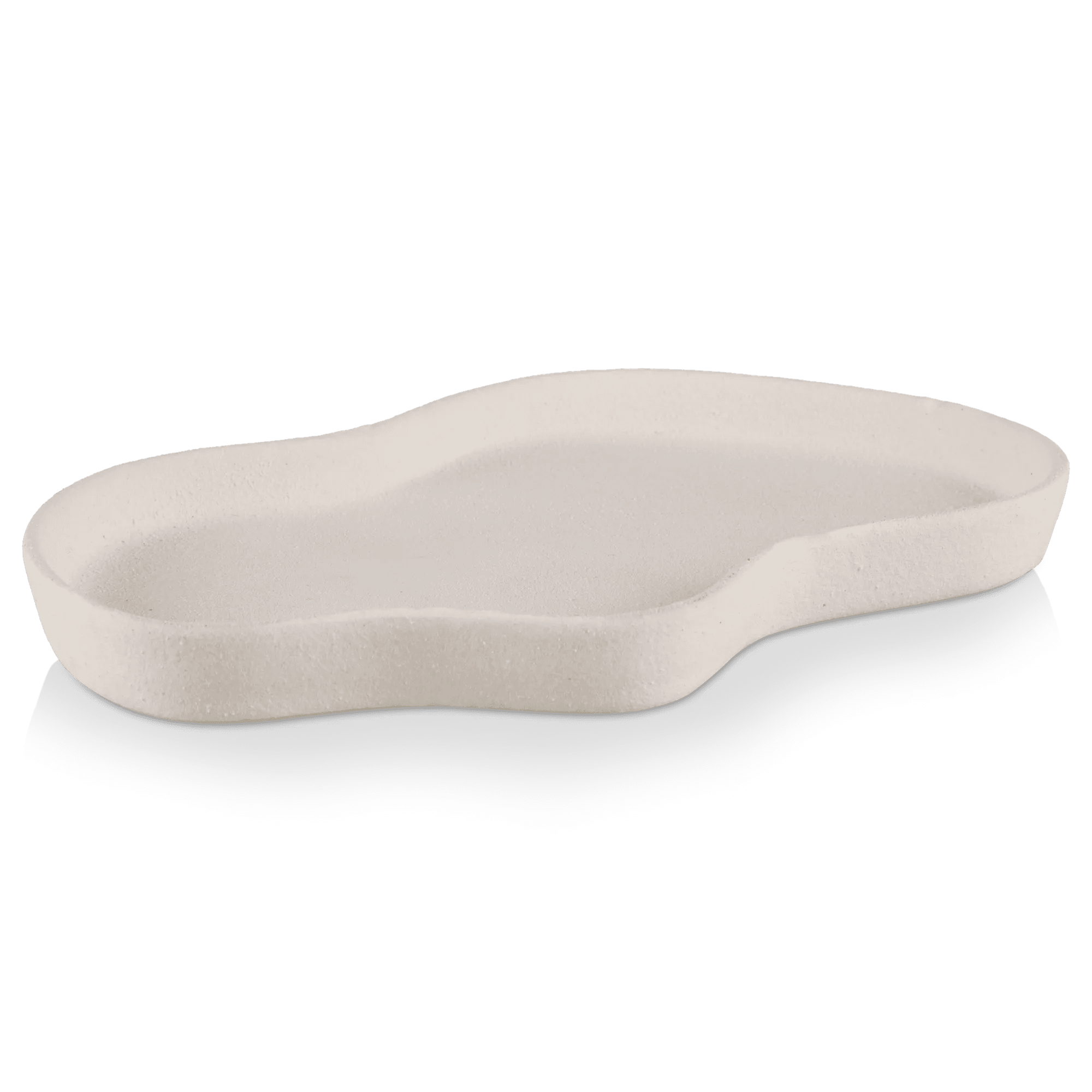 Click here for Bouclair White Wavy Ceramic Tray 13.7 X 9.4 In (35... prices