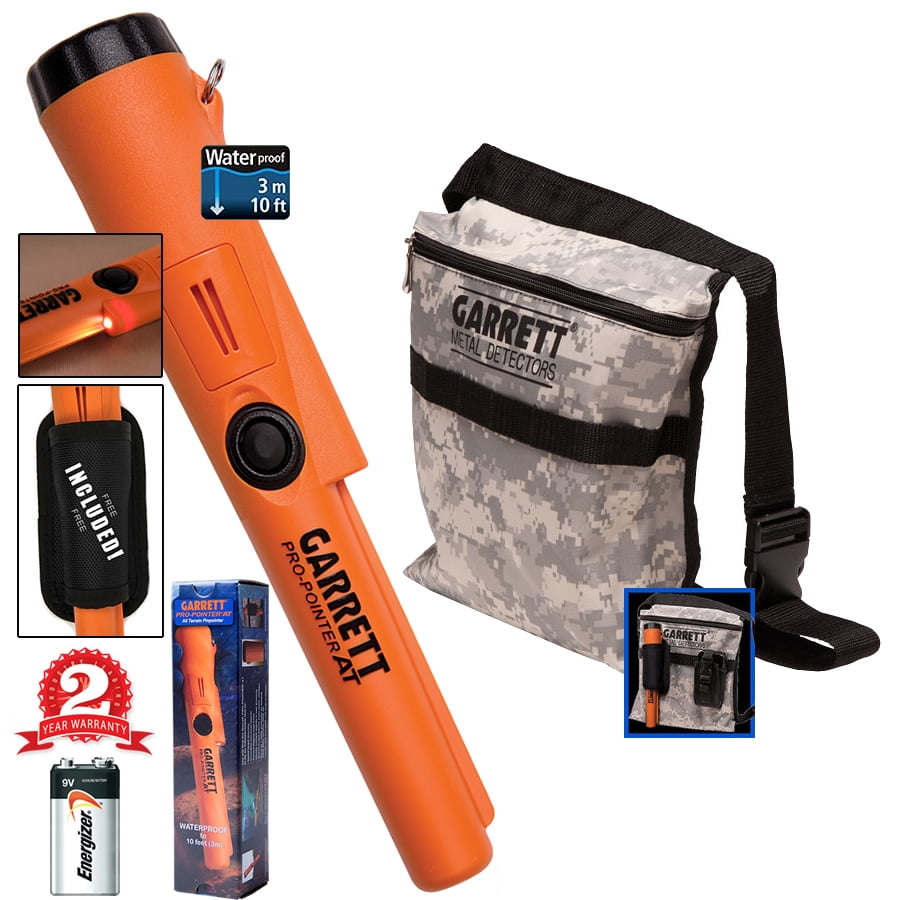 Garrett Pro-Pointer AT Pinpointer with Garrett Camo Digger's Pouch ...