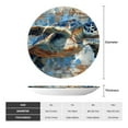 Cauagu Abstract Sea Turtle Print Bone China Decorative Plate, Wall ...